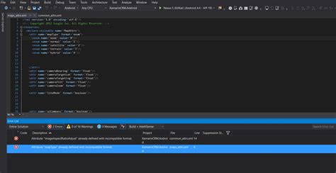 Xamarinandroid Xamarinforms Attribute Maptype Already Defined