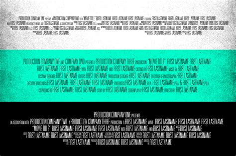 Ultimate Movie Poster Billing Block Collection Behance