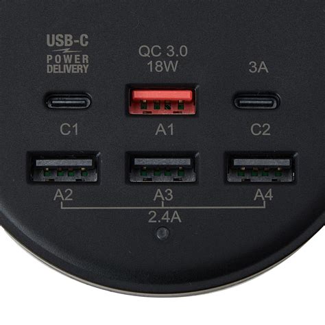 45w Wall Charger 6 Port Usb And Usb C Kmart