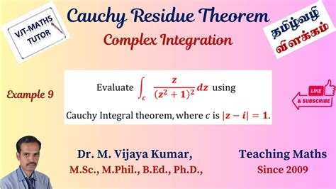 Cauchy Residue Theorem Example 9 Complex Integration Engineering Mathematics Ii Youtube