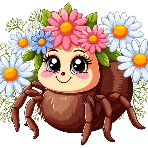 Premium Vector Cute Spider Vector Cartoon Illustration