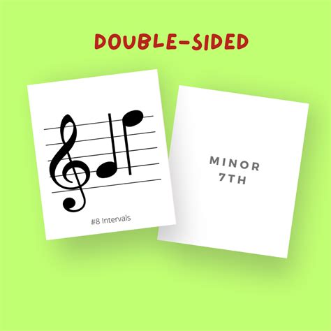 Treble Clef Interval Flashcards Digital Download The Practice Shoppe