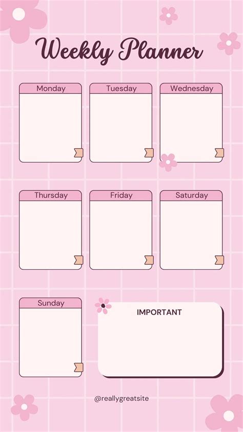 Printable Weekly Schedule Template Printablelib