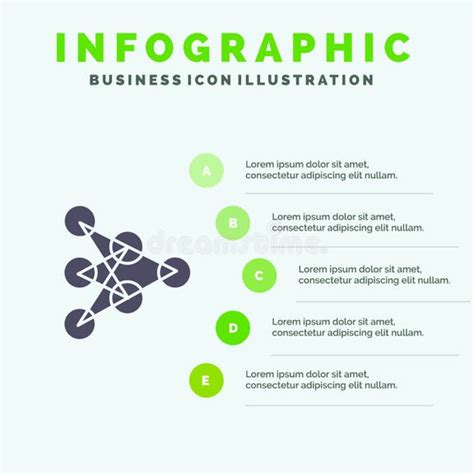 Learning Deep Algorithm Data Solid Icon Infographics 5 Steps