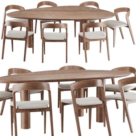 Dinning Chair And Table Set13 365193 3d Model Download 3d Model Dinning Chair And Table