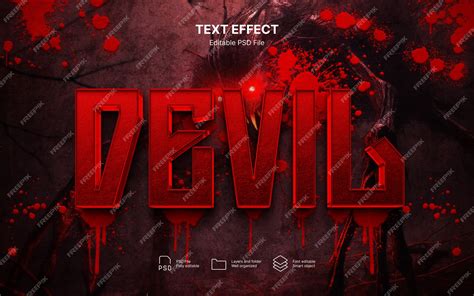 Premium Psd Devil Text Effect