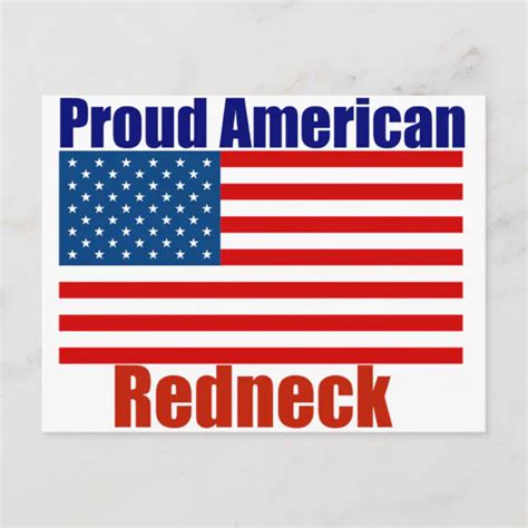 Proud American Redneck Postcard Zazzle