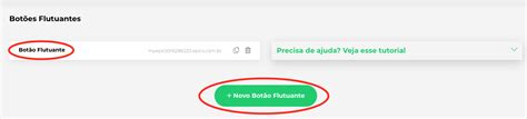 como configurar o botão flutuante central de ajuda