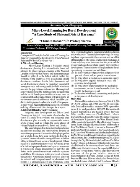 Micro Plan 1 Pdf Rural Development Economic Development