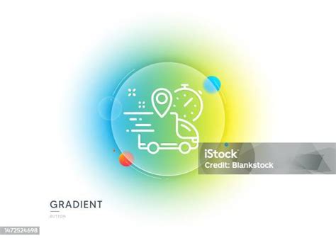 특급 배송 라인 아이콘입니다 택배 트럭 위치 표지판 그라디언트 흐림 버튼 벡터 개념에 대한 스톡 벡터 아트 및 기타 이미지 개념 개념과 주제 고급 Istock