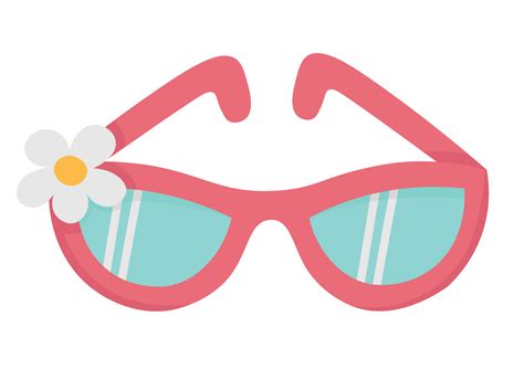Simple Classic Sunglasses For Walking In Sunny Weather Flat Doodle