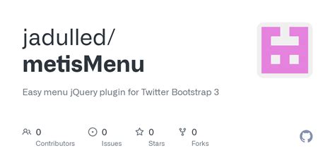 GitHub Jadulled MetisMenu Easy Menu JQuery Plugin For Twitter Bootstrap