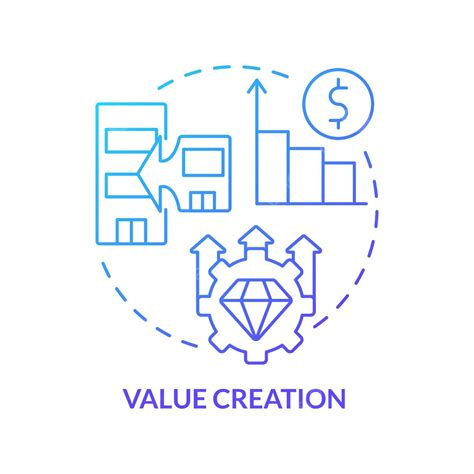 Value Creation Blue Gradient Concept Icon Abstract Stroke Icon Vector Abstract Stroke Icon