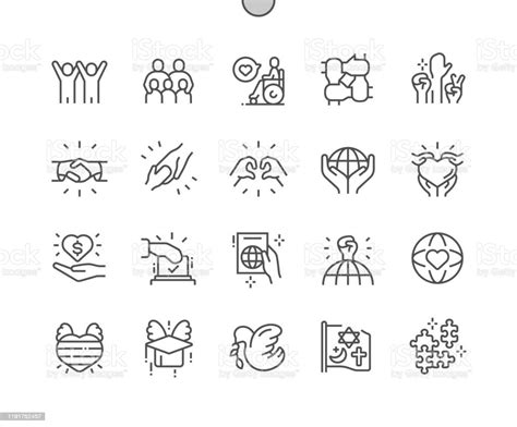 허용 오차 잘 만들어진 픽셀 완벽한 벡터 얇은 라인 아이콘 30 웹 그래픽 및 응용 프로그램을위한 그리드 2x 간단한 최소한의 그림 아이콘에 대한 스톡 벡터 아트 및 기타