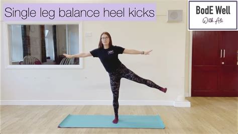Exercise Library Single Leg Balance Heel Kicks Youtube