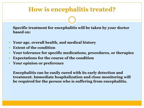 Encephalitis Treatment