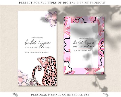 Girl Power Clip Art And Digital Paper Collection Bundle Etsy