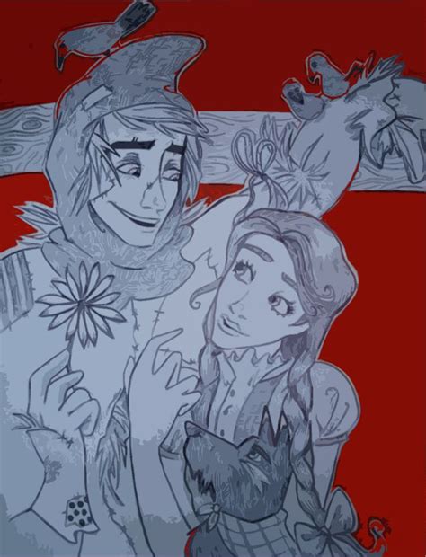 Ill Miss You Most Of All Dorothy And Scarecrow With Toto From The
