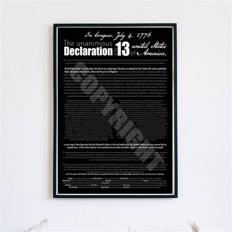 Declaration Of Independence Font Etsy