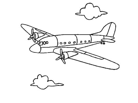 Airplane Coloring Worksheets For Preschoolers