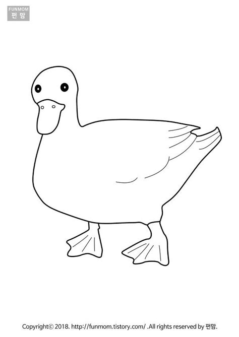 오리 그림 도안 이미지 색칠프린트 올빼미 그림 그림 색칠 활동