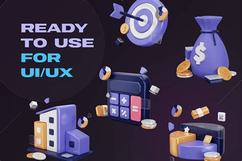 金融目标3d图标集 Png Blend 云瑞设计