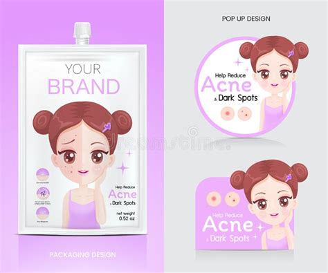 Advertising Material For Acne Packaging Editorial Photo Illustration