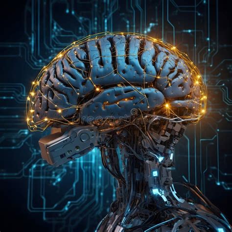Futuristic Ai Concept Human Brain Connected Digital Circuits Stock Photos - Free & Royalty-Free ...