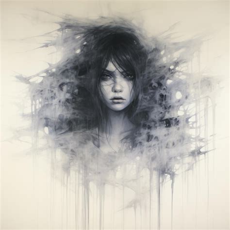 Premium Photo Drowning Witch A Captivating Monochromatic Portrait Of