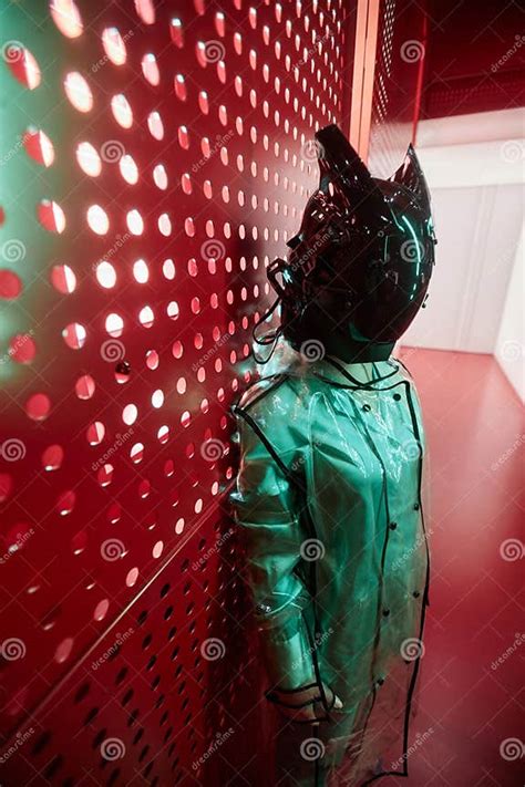 Person Wearing Faceless Robot Mask Stock Image Image Of Future Clothing 297513579