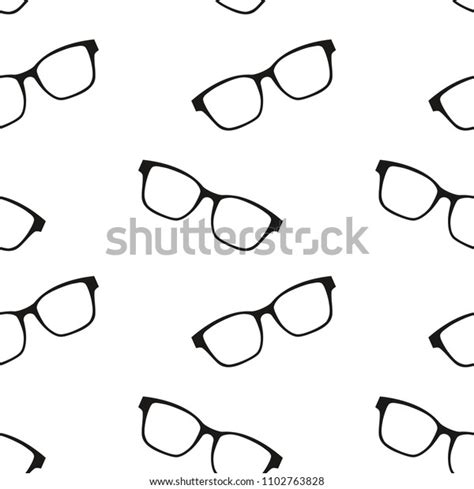 Background Eyeglasses Vector Glasses Seamless Patern Stock Vector