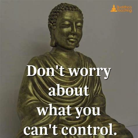 Dont Worry About What You Cant Control Buddha Quote On Worrying