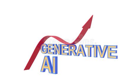 Red Arrow Growing Graph And Text Generative Ai Development Concept 3d