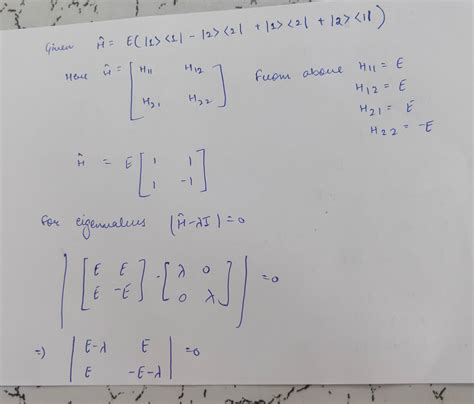 the hamiltonian for a certain two level system is h e 11 11 12 2