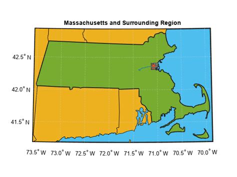 Create Map Displays With Geographic Data Matlab And Simulink Example