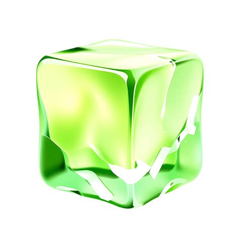 Glossy Green Ice Cube 59989191 Png