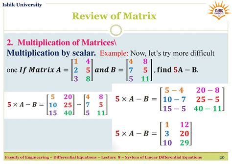 Lecture 8 System Of Linear Differential Equations Fall Semester Ppt