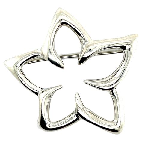 Tiffany And Co Estate Marigold Flower Brooch Pin Sterling Silver At