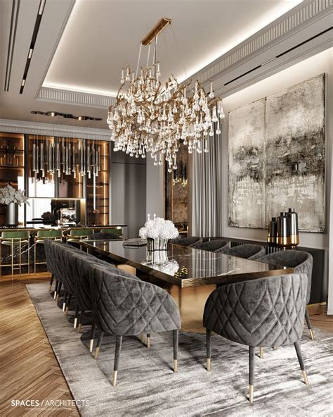 The Exaltation Of Luxury In A Modern Kitchen Dining Room Design
