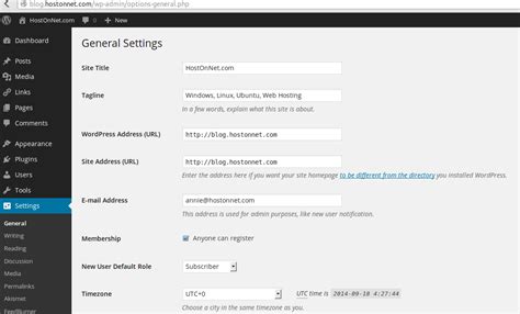 Changing Your WordPress Domain Name HostOnNet Com