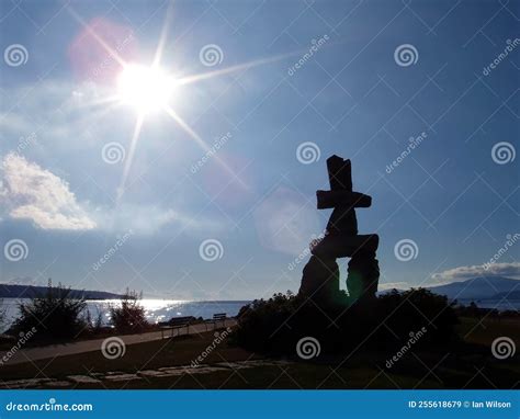Inukshuk Vancouver Stock Image Image Of Logo Guide 255618679