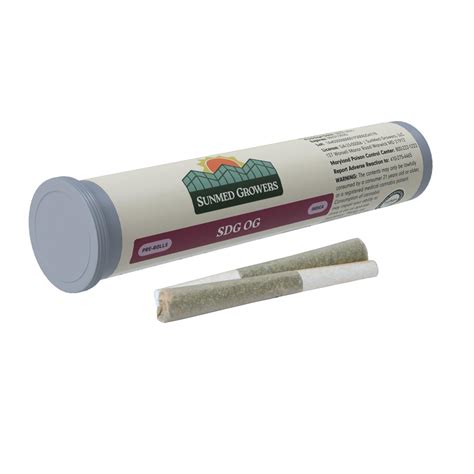 Sdg Og Pre Roll 05g2 Pack Sunmed Growers