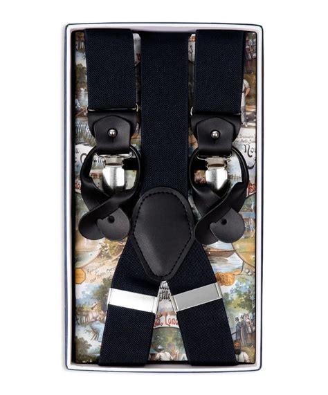 L A Smith La Smith Mens Black Y Shape Braces Menswearr House Of