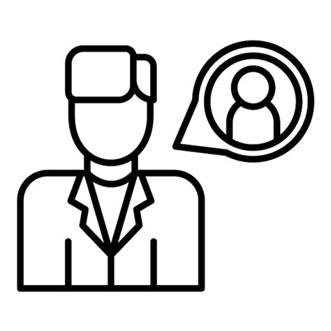 Premium Vector Hiring Manager Male Line Illustration