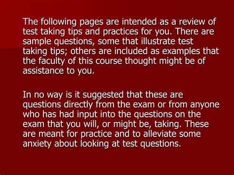 Ppt Test Taking Tips Powerpoint Presentation Free Download Id465002