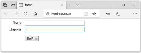 Псевдоклас Focus ᐈ Довідник Css Html Csscoua