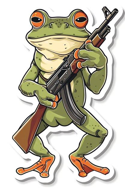 22000 Frog With Revolver Art Pictures
