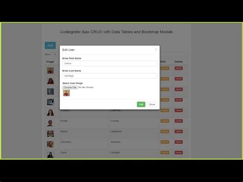 php pdo ajax crud using bootstrap modals and datatables insert or add