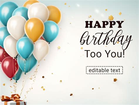 Premium Psd Psd Happy Birthday Celebration Banner Background Balloon