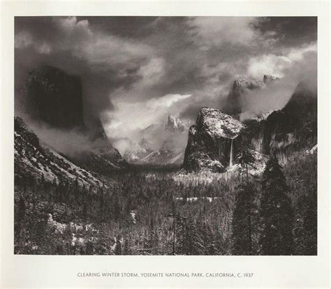 Ansel Adams Clearing Winter Storm Yosemite National Park Ca C 1937